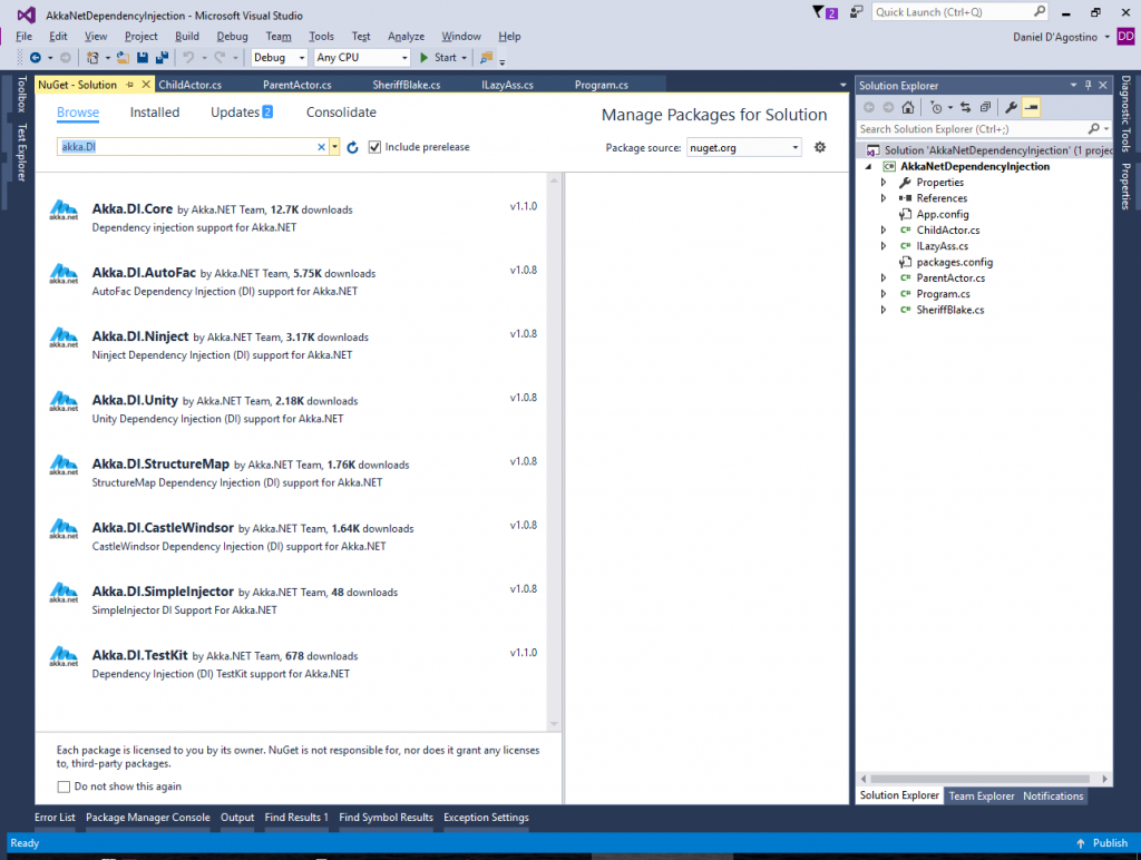 Dependency Injection in Akka .NET - Gigi Labs