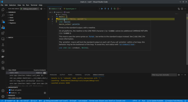 Getting Started with Rust using VS Code - Gigi Labs